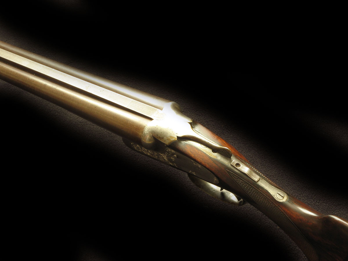 Lefever G Grade Damascus Left Hand Custom Engraved - Side By Side ...